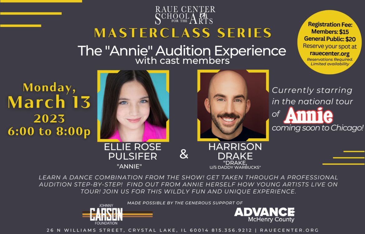 Raue Center School For The Arts to Host ANNIE Actors and a Grammy ...